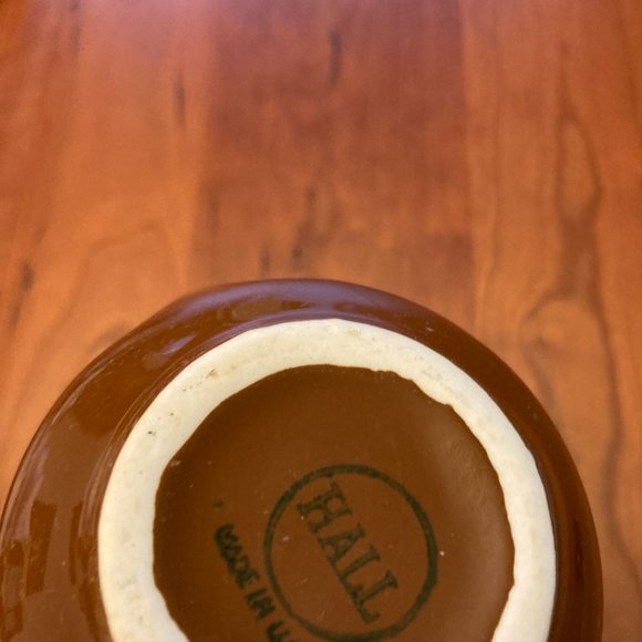 unknown | Dining | Vintage Hall Pottery Mini Creamer Individual Brown ...